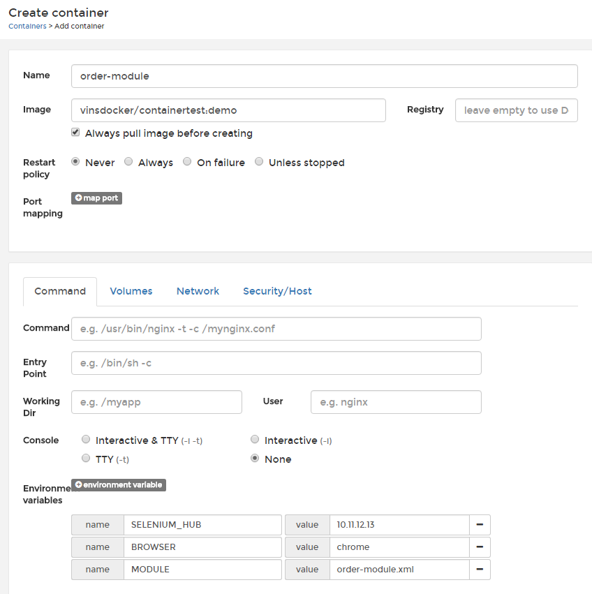 Selenium Webdriver Running Dockerizied Automated Tests Using Portainer Vinsguru